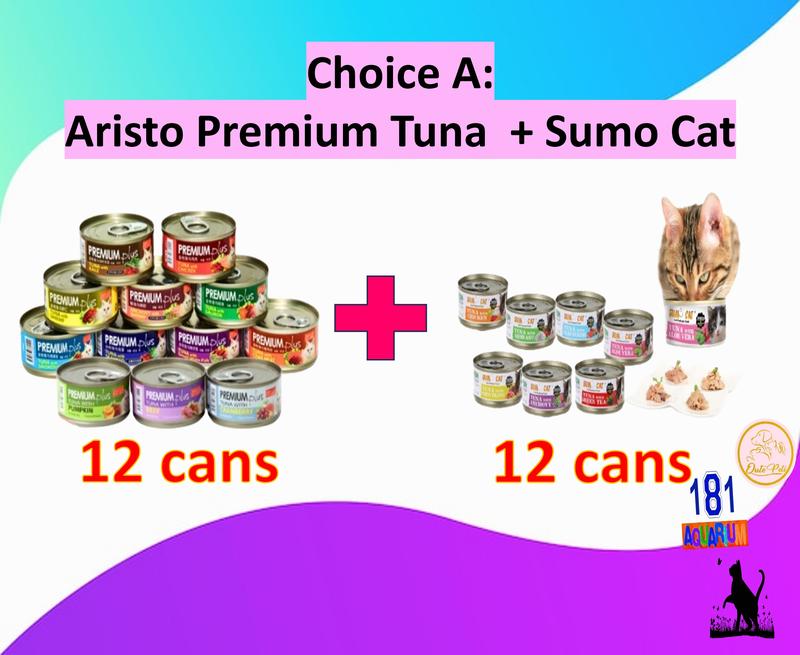 [12 + 12] Aristo-Cats with Sumo Cat Wet Food | Premium Tuna | Chicken ...
