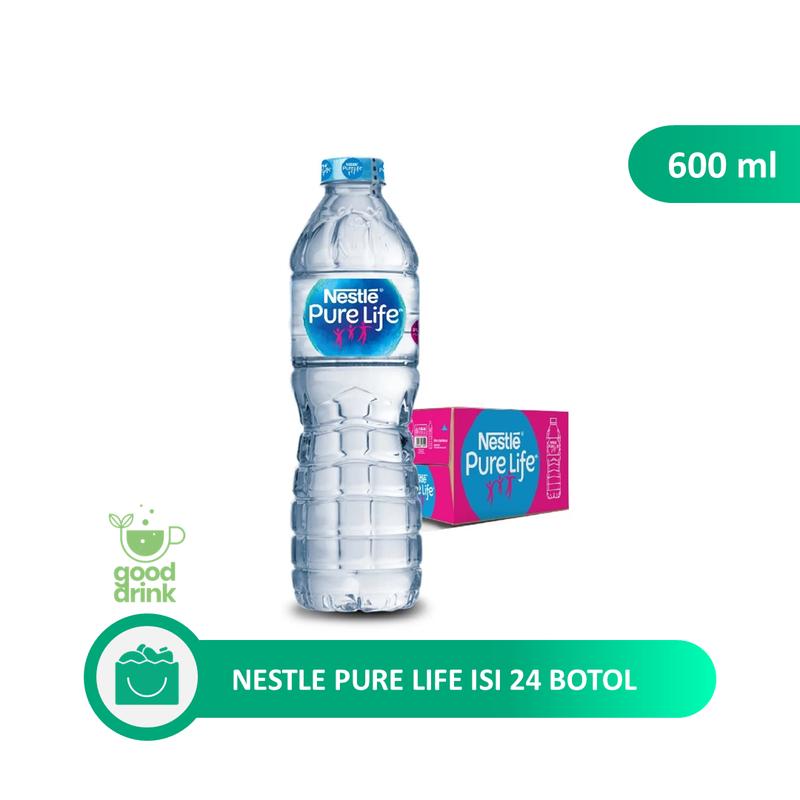 Nestle Pure Life Air Mineral 1 Dus Isi 24 Kemasan Botol 600 ml - Shop ...