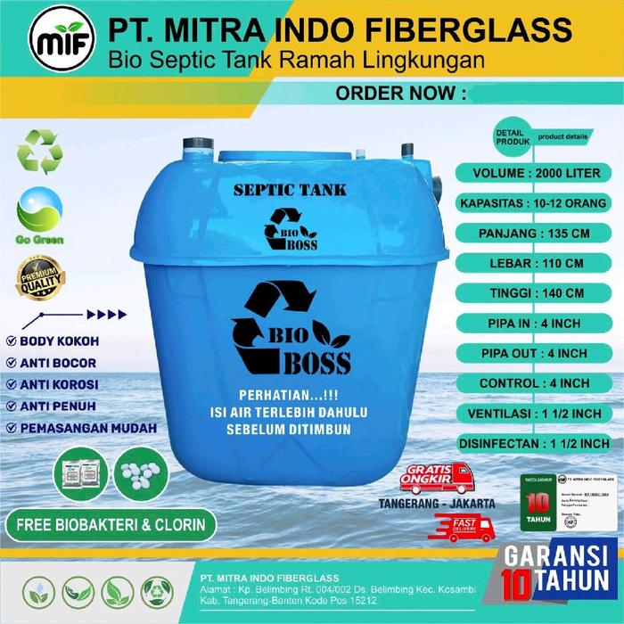 Jual Septic Tank 2000 Liter. Bioboss,Biomif,Biofil,Biotank,Biotech ...