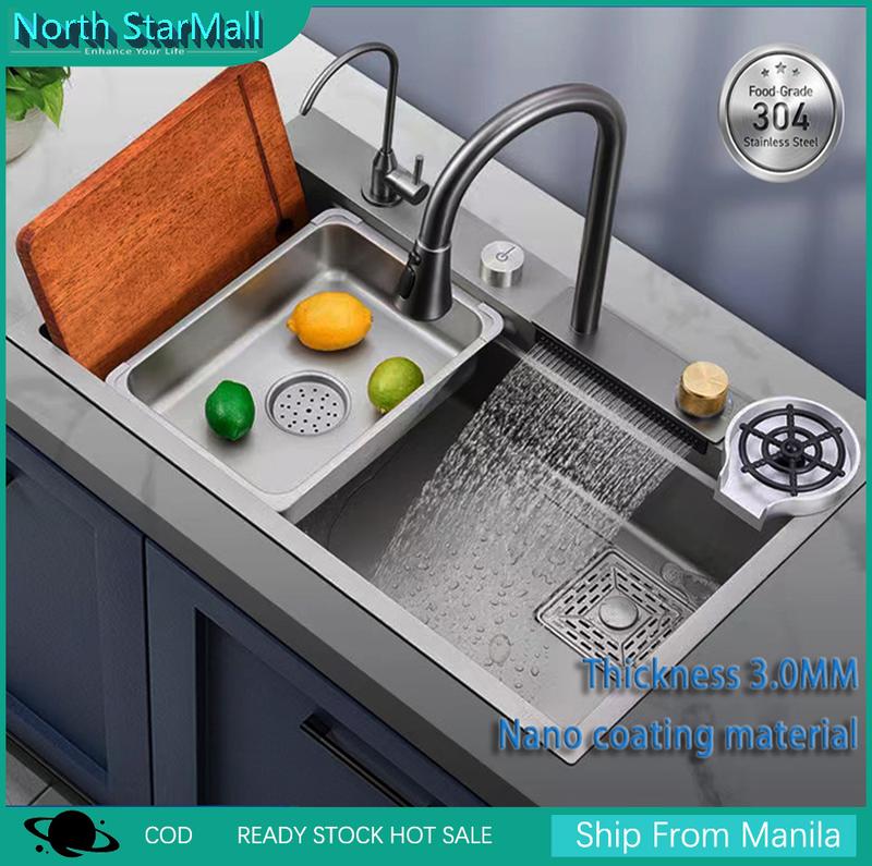 New advanced waterfall multi-function sink,black diamond kitchen - TikTok Shop Philippines