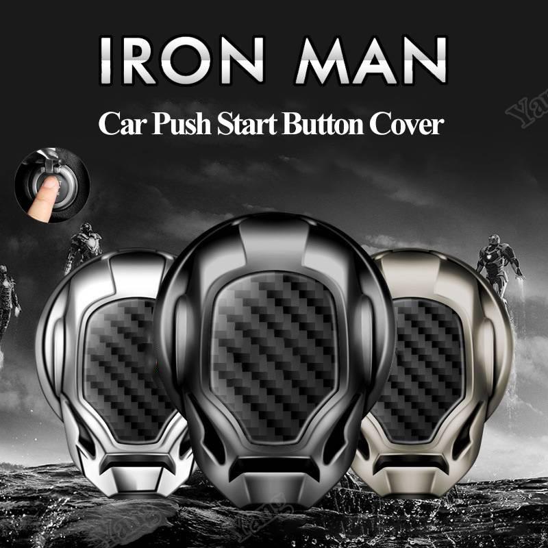 Car Push Start Button Cover Engine Start Stop Button Cover Decoration ...
