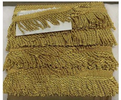 Renda Rumbai Tambang/Curly Lebar 6 cm Kode 9966 - Emas (15 Meter ...
