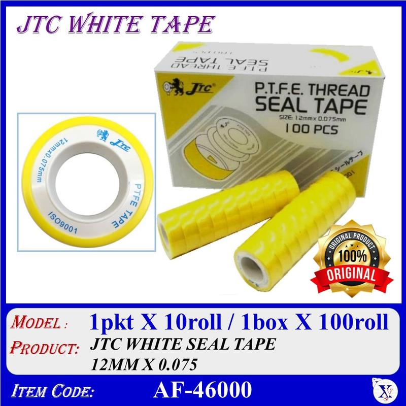 AF-46000 JTC PTFE SEAL TAPE [PIPE WHITE TAPE | 12MM X 0.075 Hardware ...