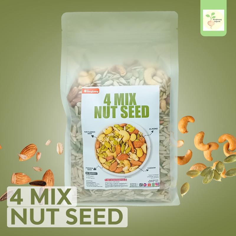 4 MIX NUT SEED 1KG - Almond Cashew Pumpkin Seed Sunflower Seed - Shop ...