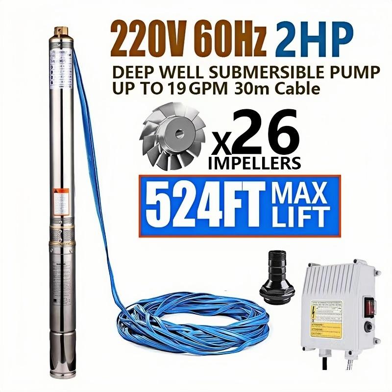 220V60Hz 3'' Submersible Pump Stainless Steel Deep Well Wate - TikTok Shop Philippines