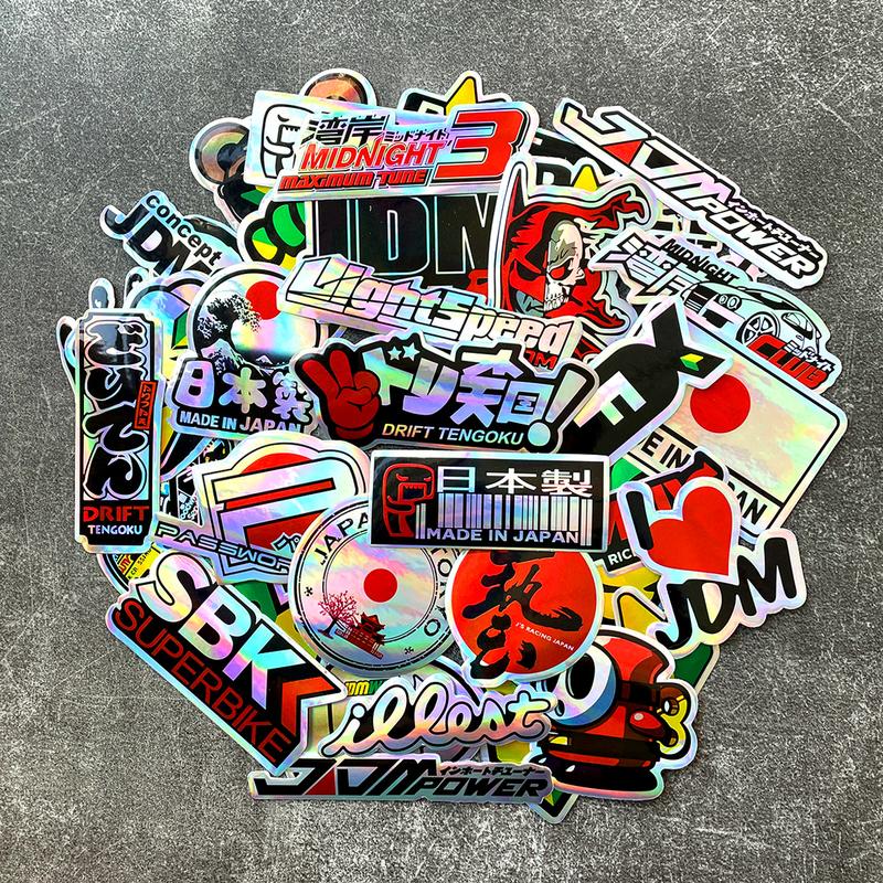 38PCS JDM Motorcycle Sticker Yoshimura Reflective Helmet Decal - TikTok ...
