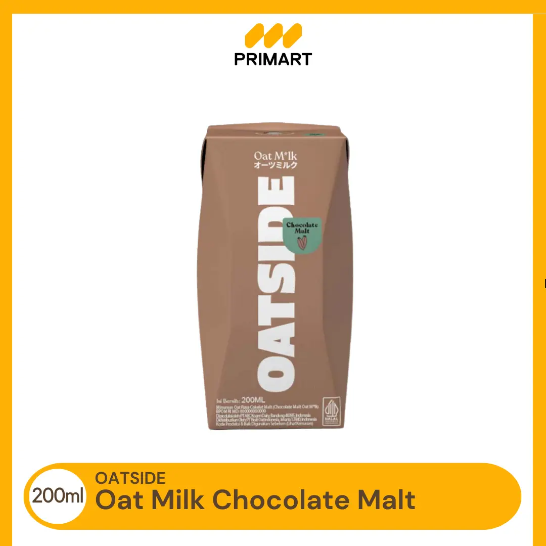 Oatside Mini Straw Milk Chocolate Malt Susu Oat Kemasan Sedotan 200ml ...