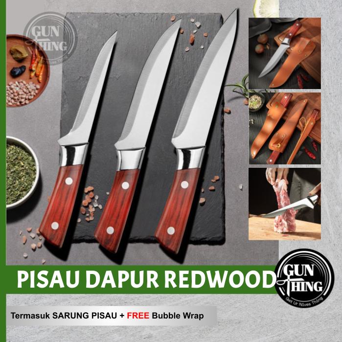 Pisau Dapur Professional / Pisau Chef Pisau Potong Daging +Sarung ...
