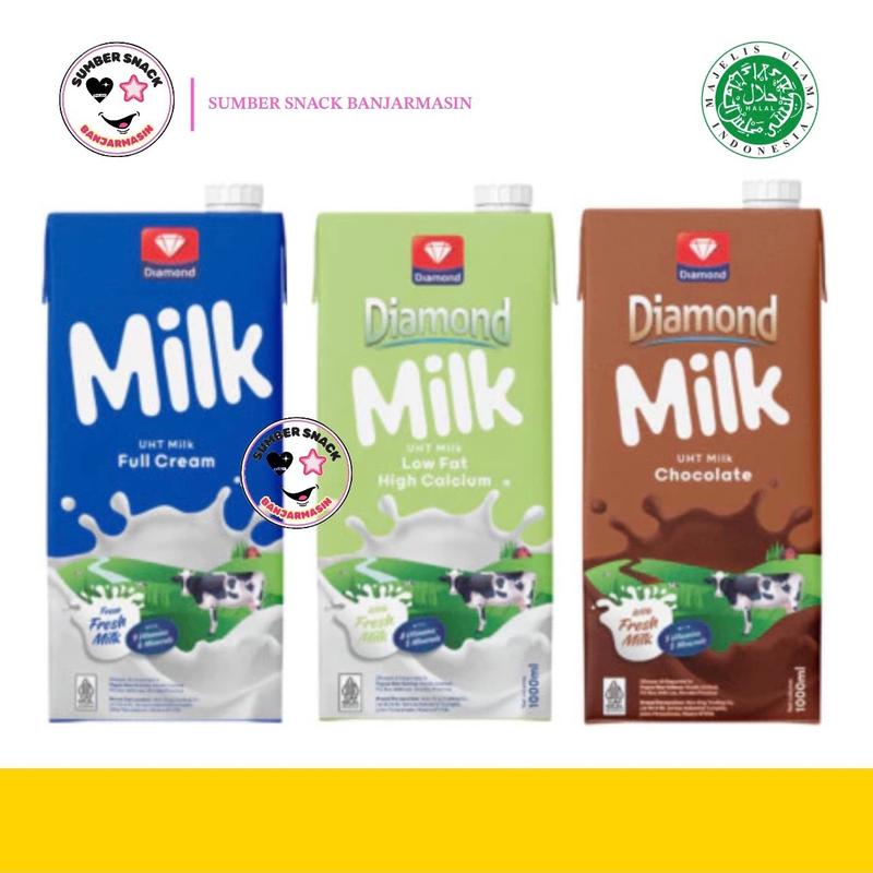 Diamond Milk Susu UHT (1L) (3 Varian Rasa) - Shop | Tokopedia