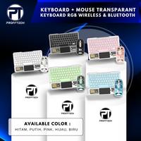 Promo KEYBOARD + MOUSE TRANSPARANT RGB (WIRELESS & BLUETOOTH), ORIGINAL ...