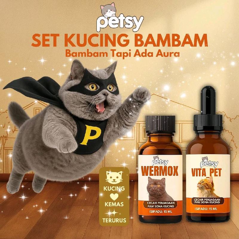 PETSY BY ERRA MIA | SET KUCING BAMBAM | CECAIR Penjagaan Paw Sona ...
