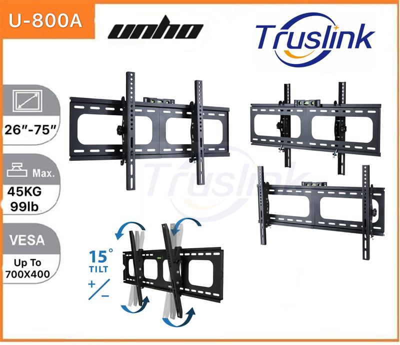 【SG Seller】Truslink UNHO U-800A Tilting Large TV Wall Mount Low-Profile ...