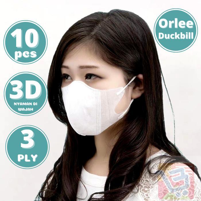 Masker Duckbill 3D Orlee 3 Ply 3Ply isi 10 pcs - Shop | Tokopedia