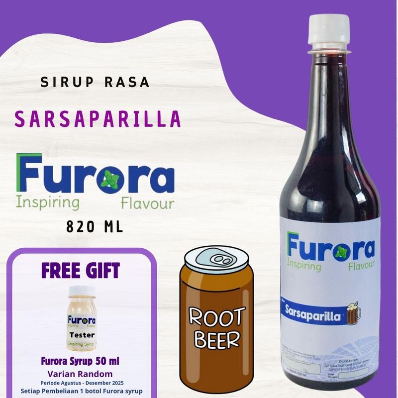 Sirup Sarsaparilla l Root beer I Furora Syrup 820 ml l Sirup Cafe ...