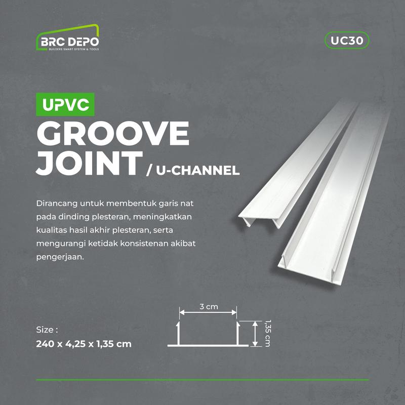 Groove Joint / U-Channel UPVC UC30 – BRC Depo - Shop | Tokopedia