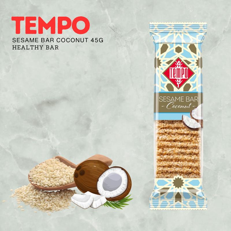 TEMPO SESAME Bar With Coconut 45g Healthy bar | Natural Sesame - TikTok ...