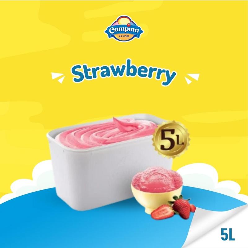 Campina 5 Liter Strawberry - Es Krim - Shop | Tokopedia