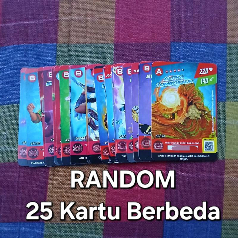 Random 25 Berbeda Kartu Choki Choki Boboiboy 2025 Monsta Galaxy Card ...