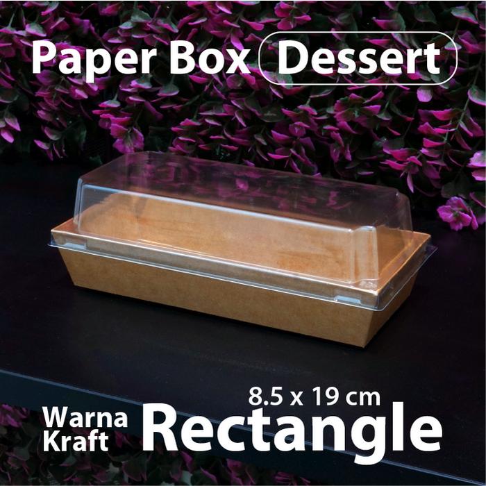 Jual Paper Box Dessert Persegi Panjang Kraft - Milk Bun - Sandwich ...