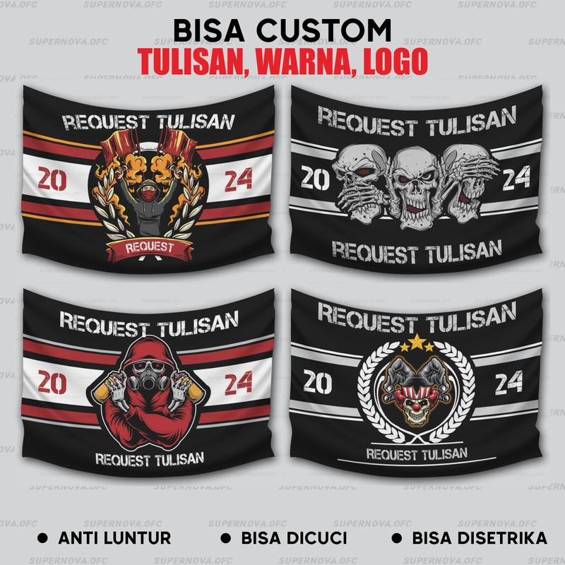 BENDERA BASIS SUPORTER JUMBO BEBAS REQUEST | BENDERA KOMUNITAS - Shop ...