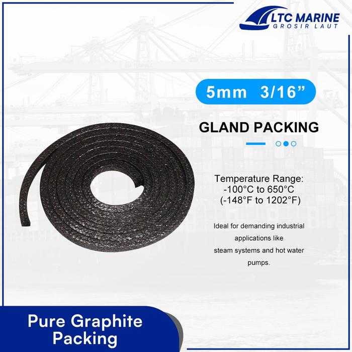 Jual IMPA 810547 P6733 Gland Packing Pure Graphite Packing Grafit Seal ...
