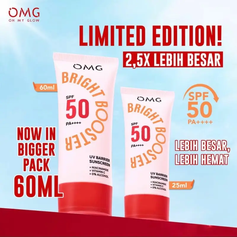 OMG Oh My Glow Bright Booster UV Barrier Sunscreen SPF 50 PA++++ - Shop ...
