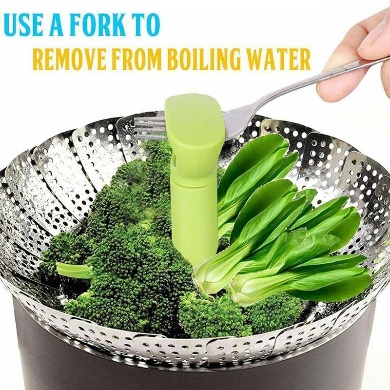 1Pcs Stainless Steel Steamer Telescopic Folding Steamer Household ...