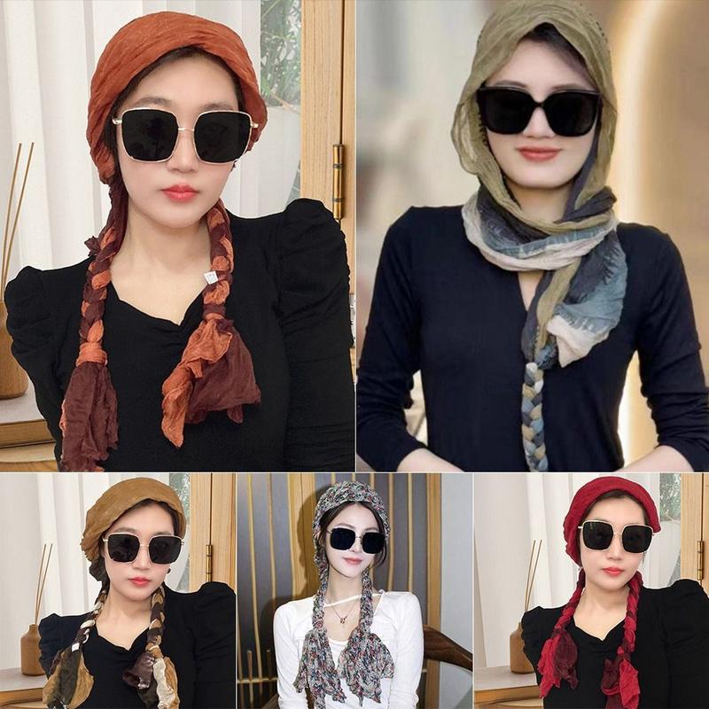 Turban Jalinan Panjang, Serbaguna, Gaya Etnik, Diperbuat daripada ...