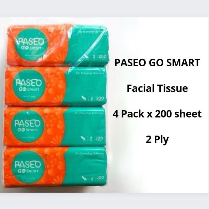Bundle 4 PC Tissue Facial Paseo 200 Lembaran - Tissue Wajah Lembaran ...