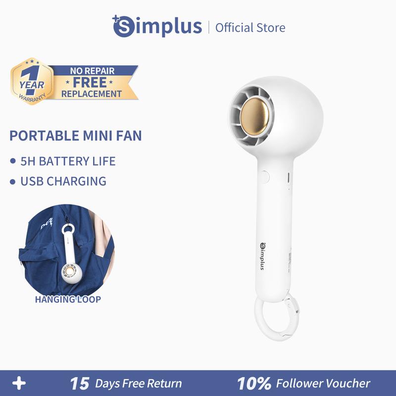 Simplus Mini Fan Desk Fan 2 Speed Portable 5 Hours Working Time ...