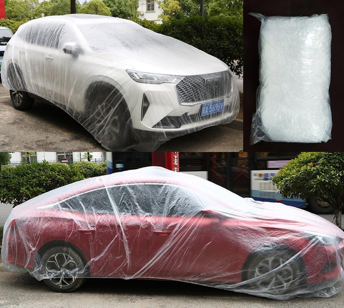 Promo AM-73 Pelindung Body Mobil Cover Plastik Transparan Sarung Mobil ...