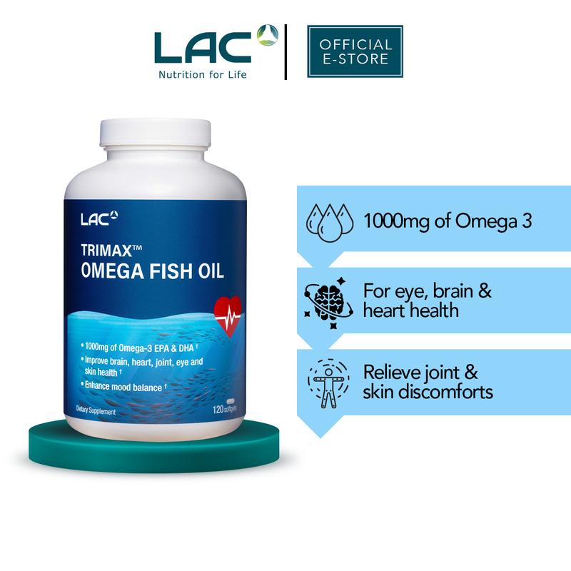 LAC Trimax Omega Fish Oil (60/120 softgels) - best omega3 fatty ...