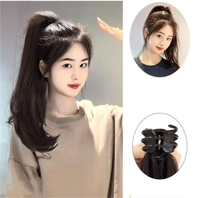 H-NEW Straight Ponytail Wig Gripper for Women High Temperature - TikTok ...