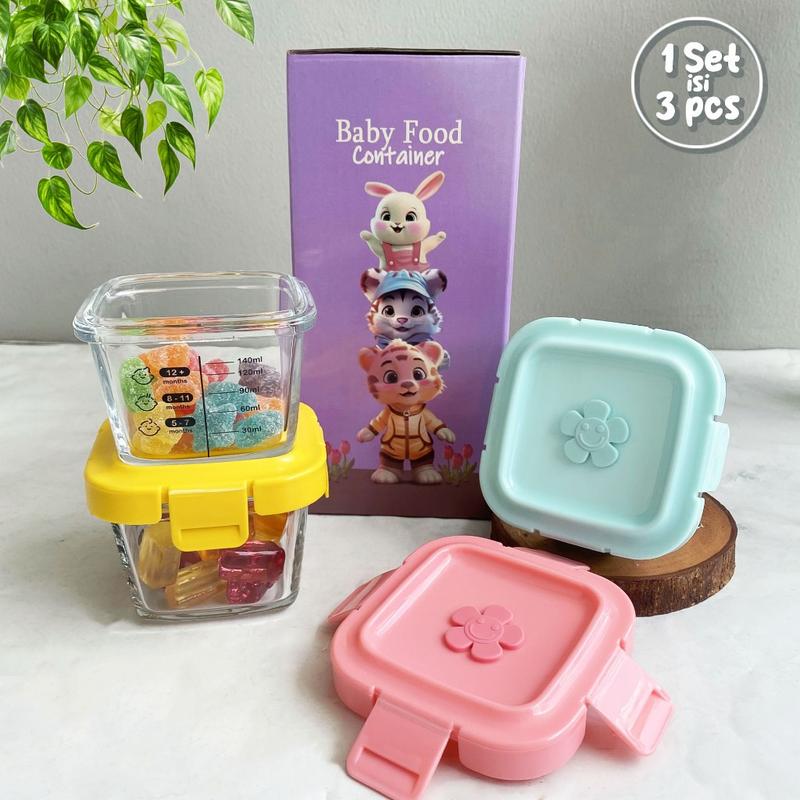 Clotee Paket MPASI 3 IN 1 Tempat Mpasi Kaca Wadah Mpasi Kota - Shop ...