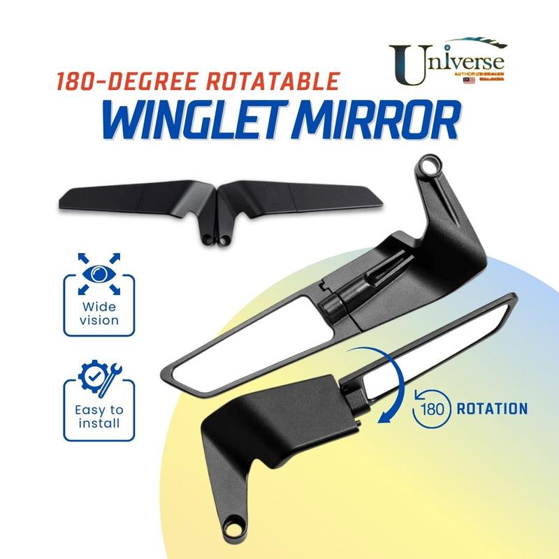 Universal Adjustable Winglet Wing Rotating Side Mirror Yamah - TikTok ...
