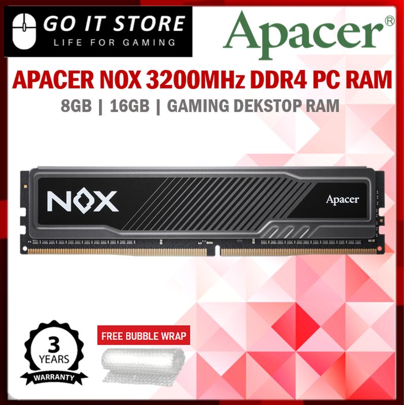 Apacer Ram Nox DDR4 3200MHz Gaming Ram (8GB / 16GB) - TikTok Shop Malaysia