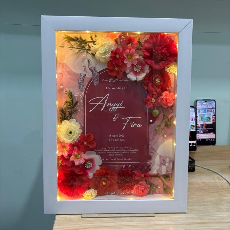 Bingkai mahar pernikahan tetes air semi resin art elegan mewah - Shop ...