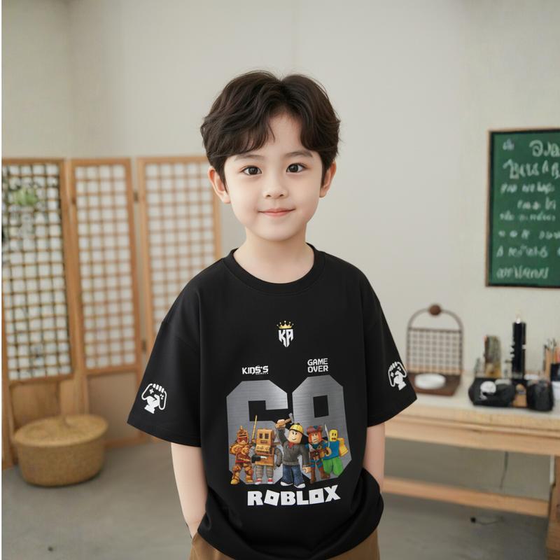 Kaos Roblox Anak Laki-Laki Hitam Katun Adem Premium Usia 3-12 Tahun ...
