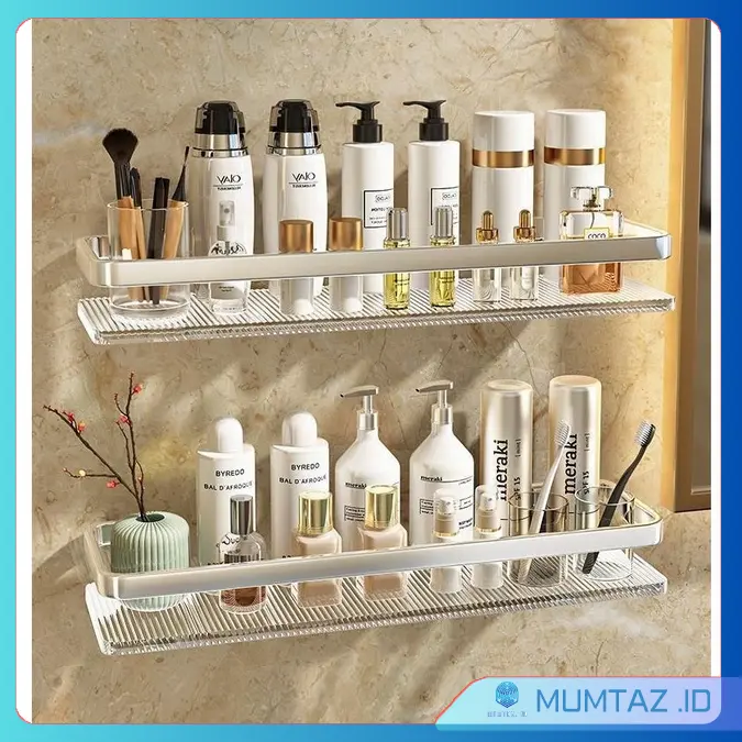 Rak Shampoo Kamar Mandi Tahan Lembab Rak Sabun Dinding Rak Kosmetik ...