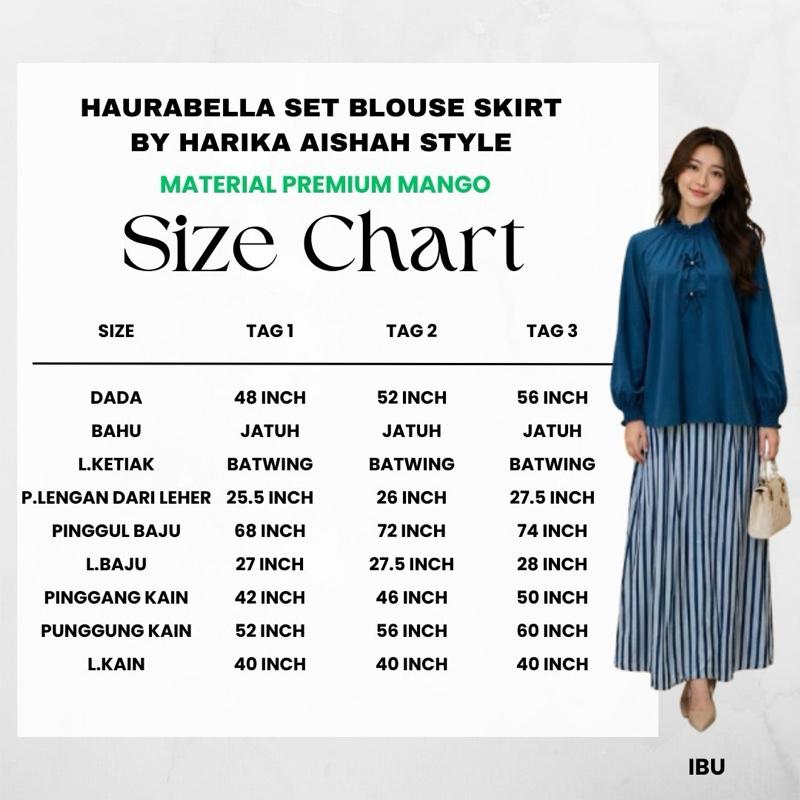 HAURA SET BLOUSE SKIRT CUTTING BALLOON MATERIAL PREMIUM MANGO BY HARIKA ...