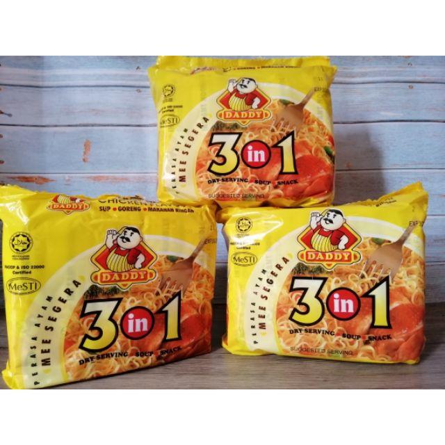 Mee Segera Daddy 3 in 1 Perisa Ayam (pack of 2) - TikTok Shop Malaysia