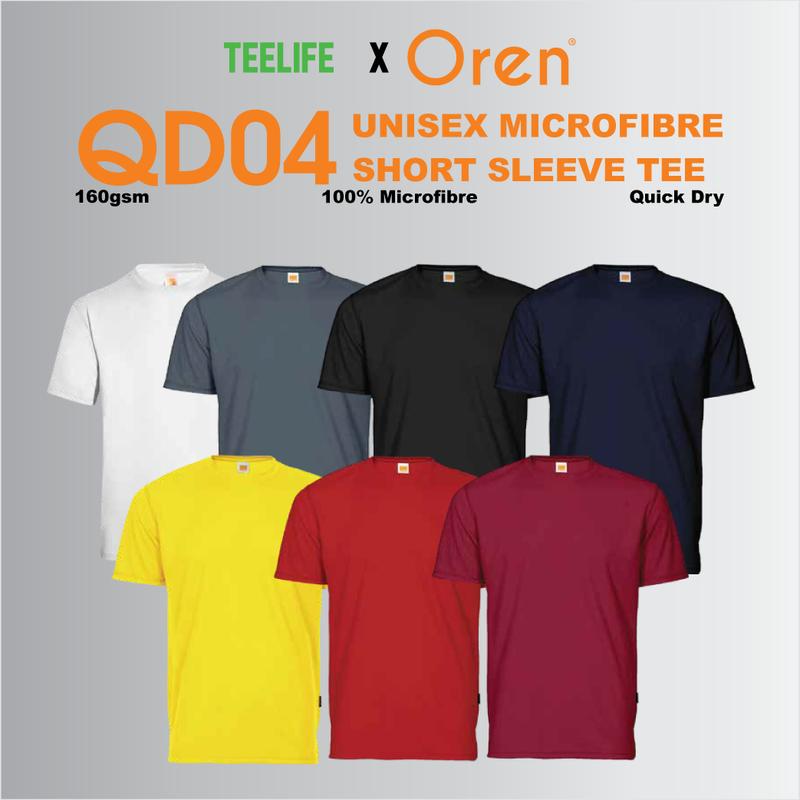 TEELIFE x OREN SPORT QD04 Jersi Microfiber Quick Dry Round Neck ...