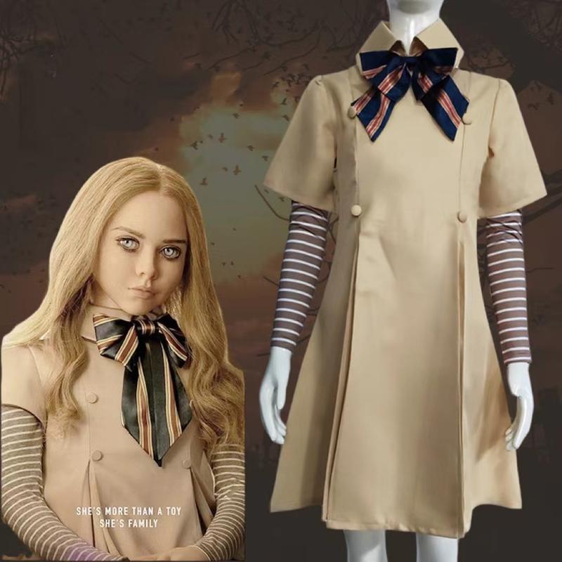 Megan Cos Costume Halloween Children's Dress M3GAN Protagonist's Same ...