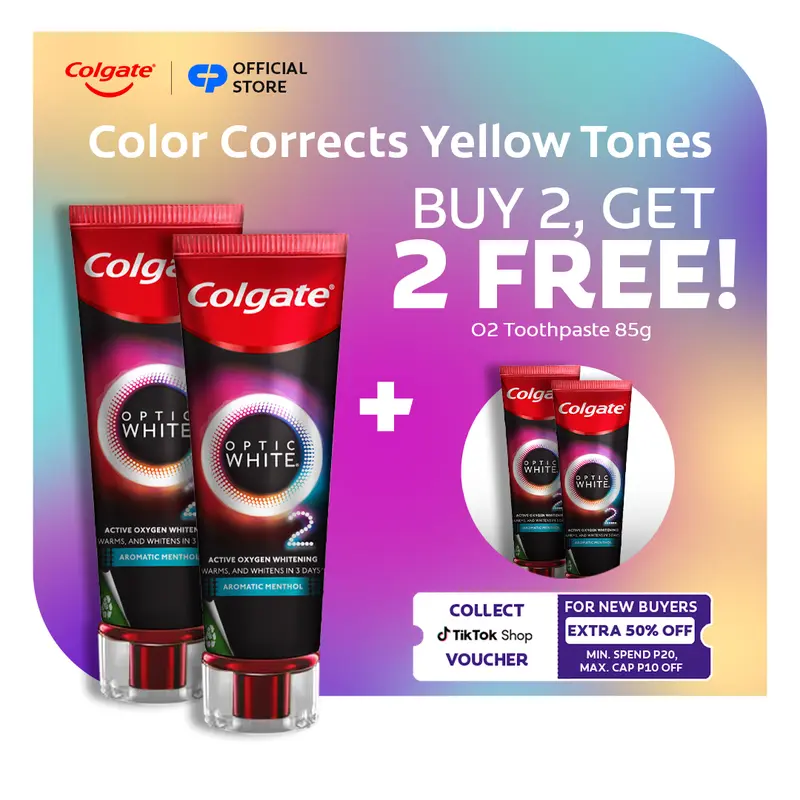 [BUY 2, FREE 2] Colgate Optic White O2 Whitening Toothpaste Aromatic ...