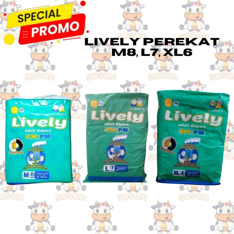 POPOK DEWASA PEREKAT LIVELY ADULT DIAPERS - Shop | Tokopedia