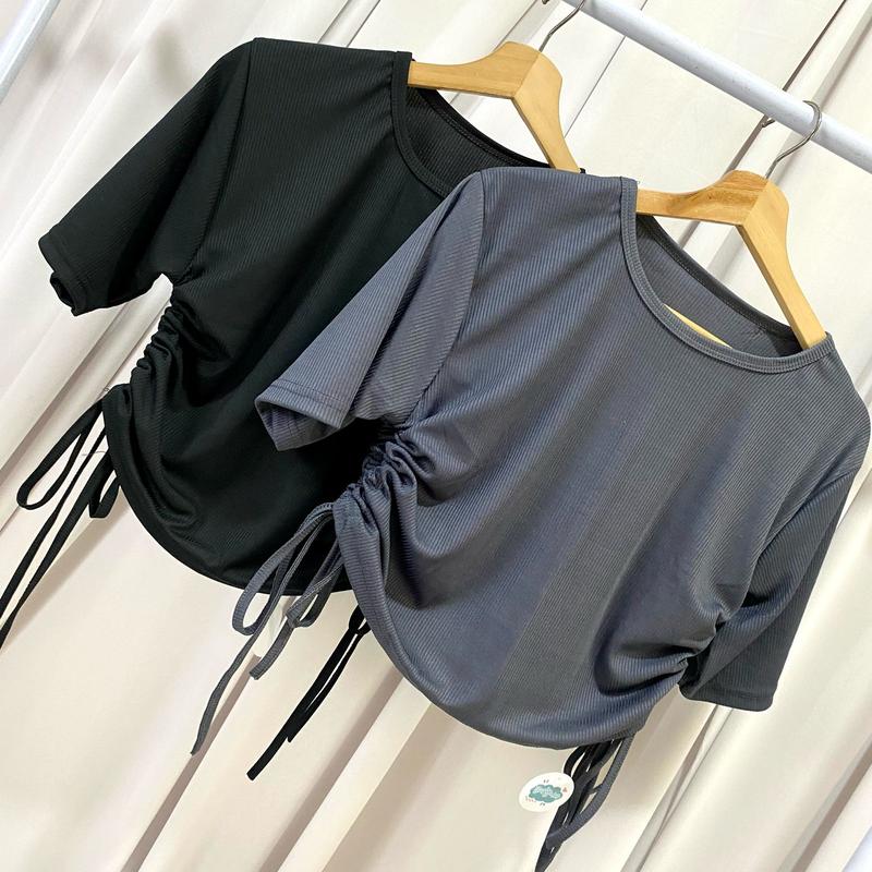 Lov - SESIL Top l Crop top Tali Serut l Rib Knit Premium l Kamisol ...