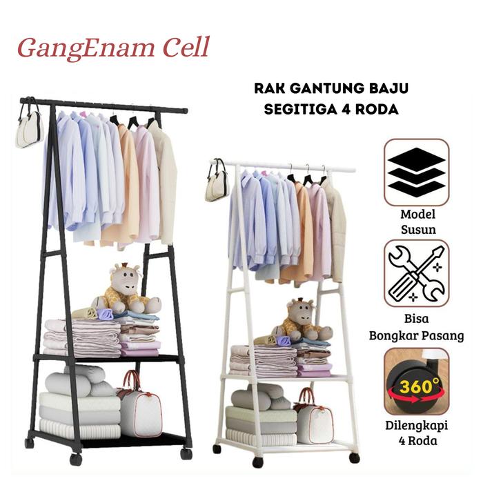Promo Rak Gantungan Baju Segitiga / Triangle Stand Hanger Besi / Rak ...
