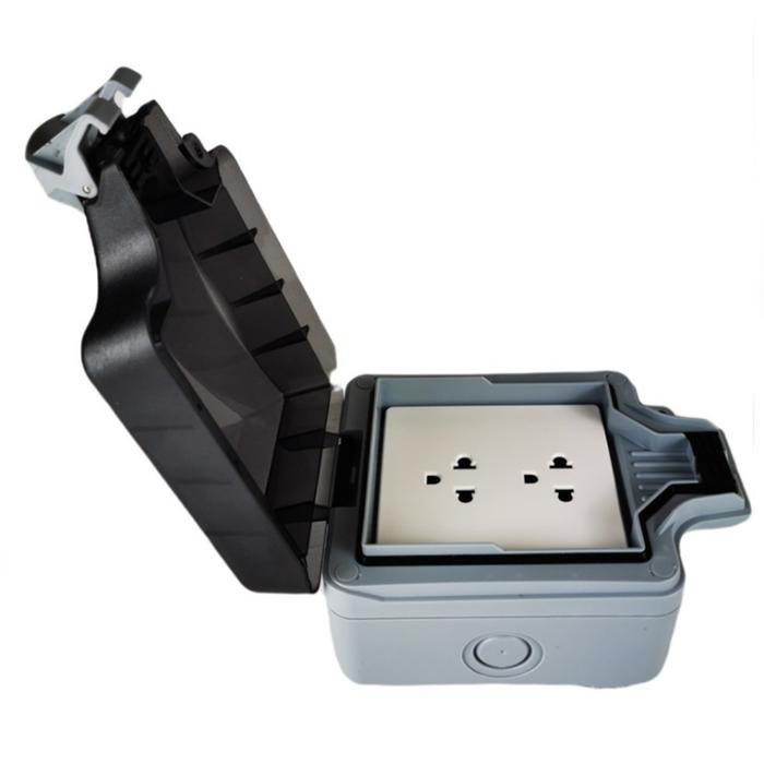 Jual 10A Outdoor socket Protection Electric Power Wall Mount Box IP66 ...
