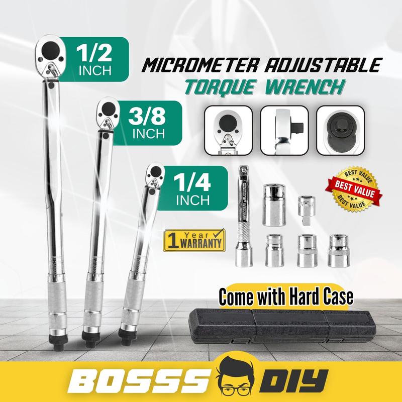 Portable 1/2inch Driver Click Adjustable Micrometer Torque Wrench ...