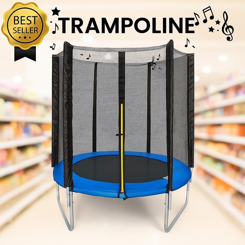 Trampolin Anak Besar Pagar Jaring Diameter 170 Cm Biru Rangk - Shop ...